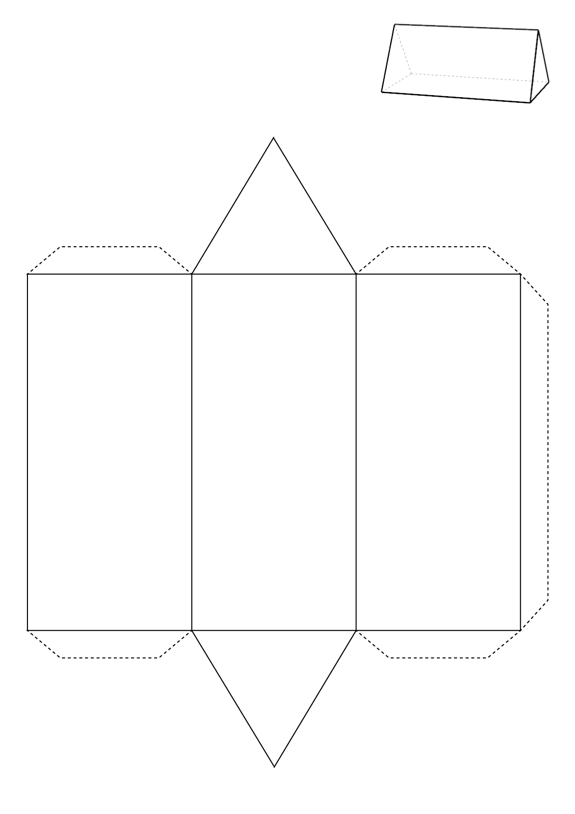 Figure geometriche - Costruzione di un prisma triangolare con cartoncino Figure geometriche - Costruzione di un prisma triangolare con cartoncino